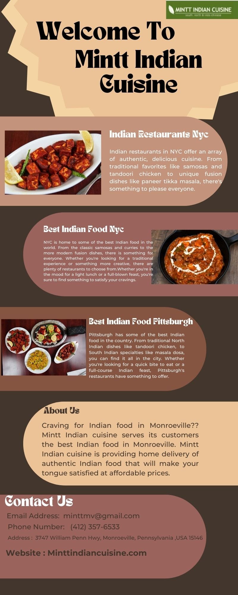 North Indian Food Menu Card