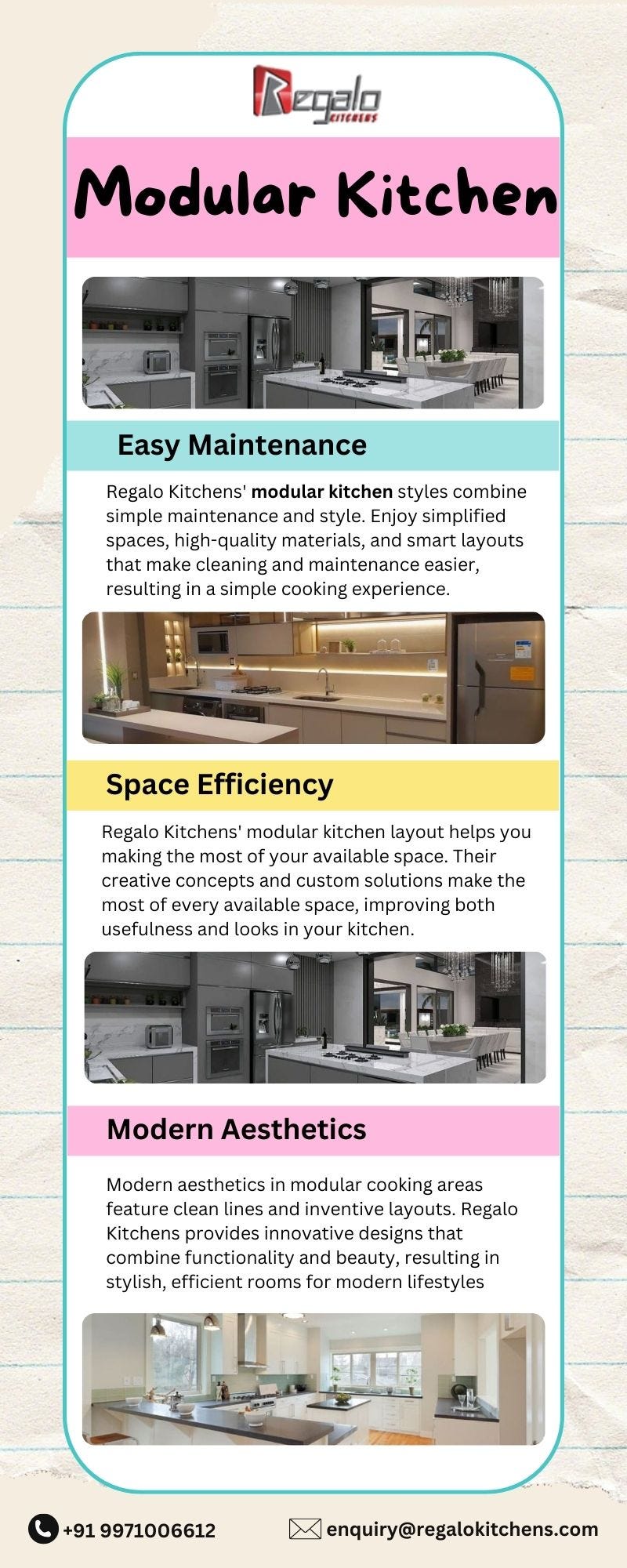 Modular Kitchen - Regalo Kitchens - Medium