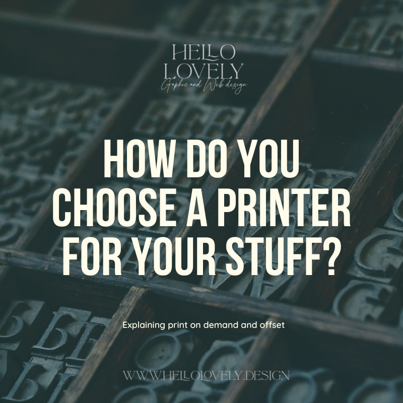 How do you choose a printer?. Choosing a print partner for your book ...