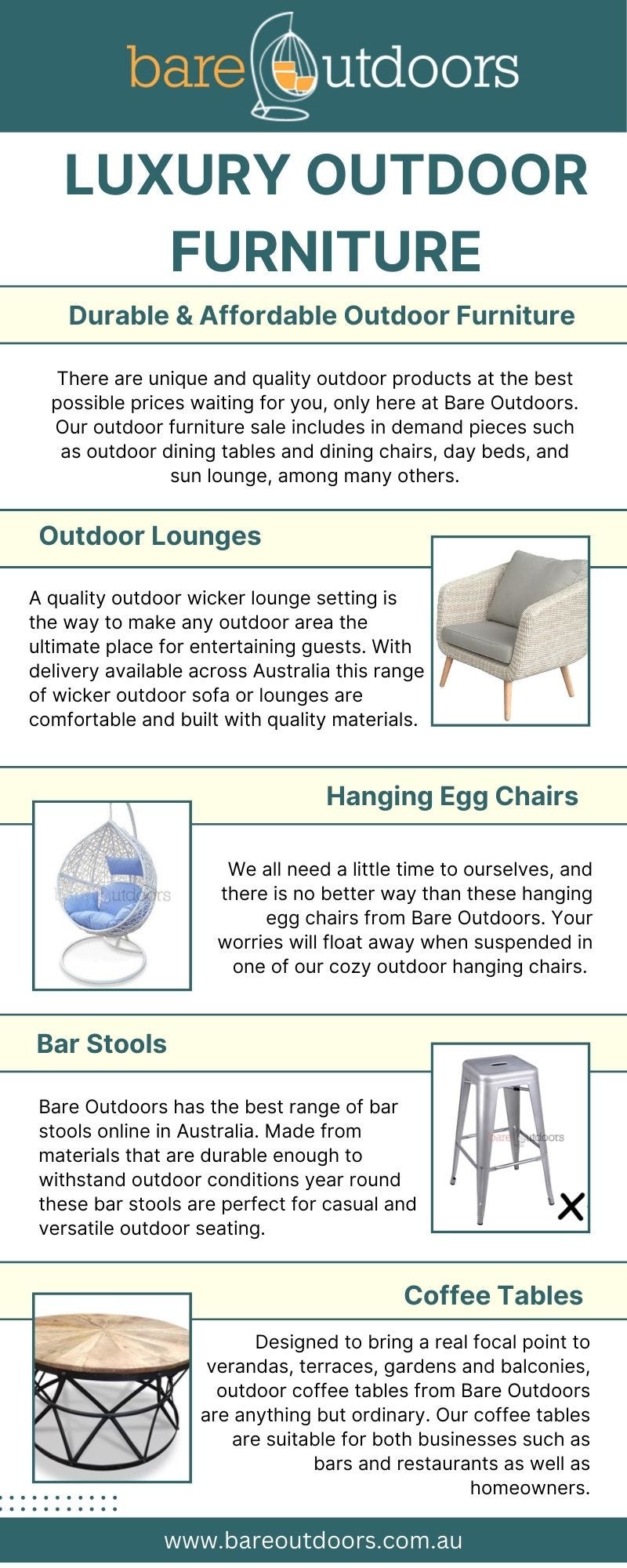 Luxury Range of Outdoor Furniture Store in Melbourne, AU - Bareoutdoors ...