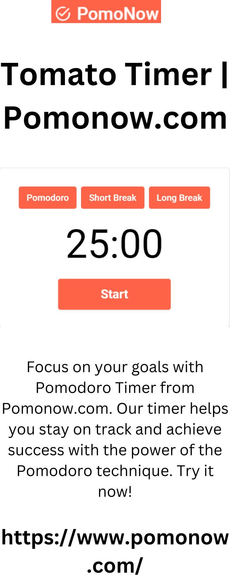 Tomato Timer | Pomonow.com - Pomo Now - Medium