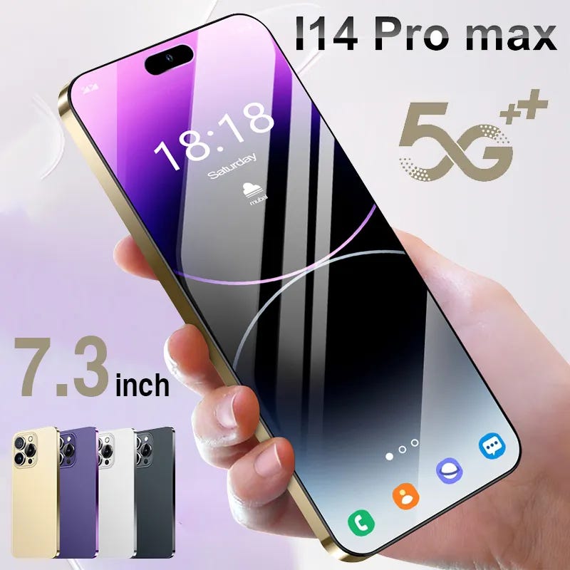 2023 New i14 pro max 7.3 inch Smartphone 16GB 1TB Cell Phone 8000mAh 4G ...