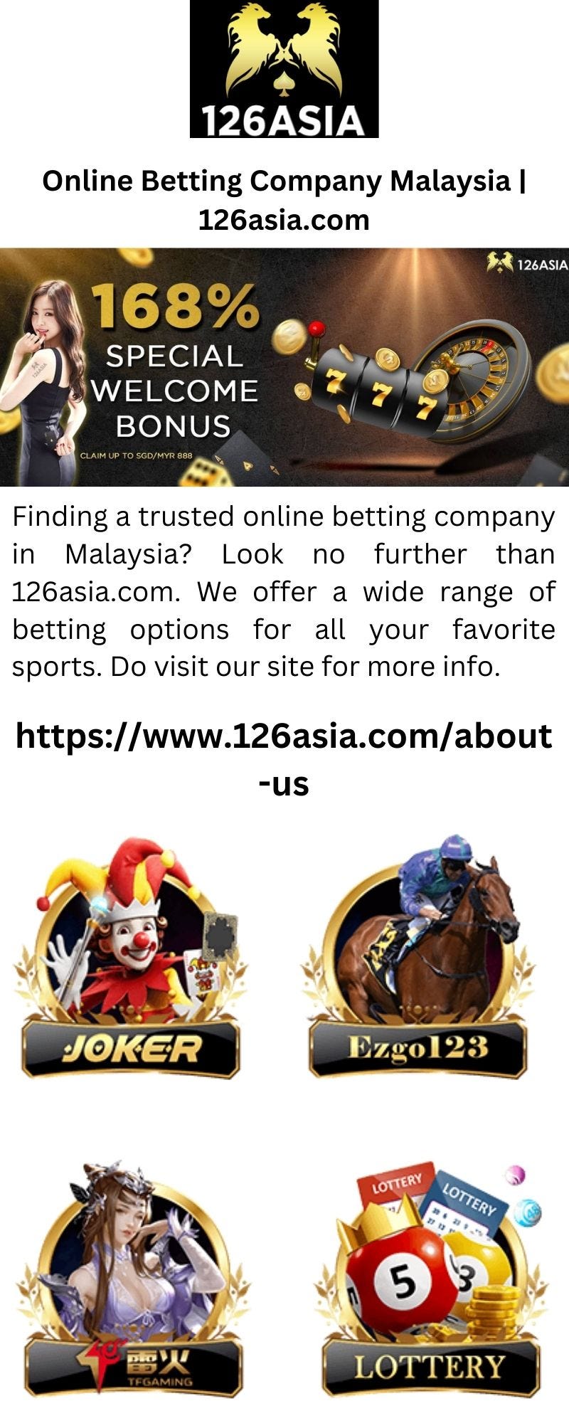 Online Betting Company Malaysia | 126asia.com - 126 Asia - Medium