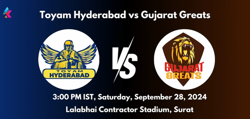 Toyam Hyderabad vs Gujarat Greats Dream11 Prediction - Mudassar Ali - Medium