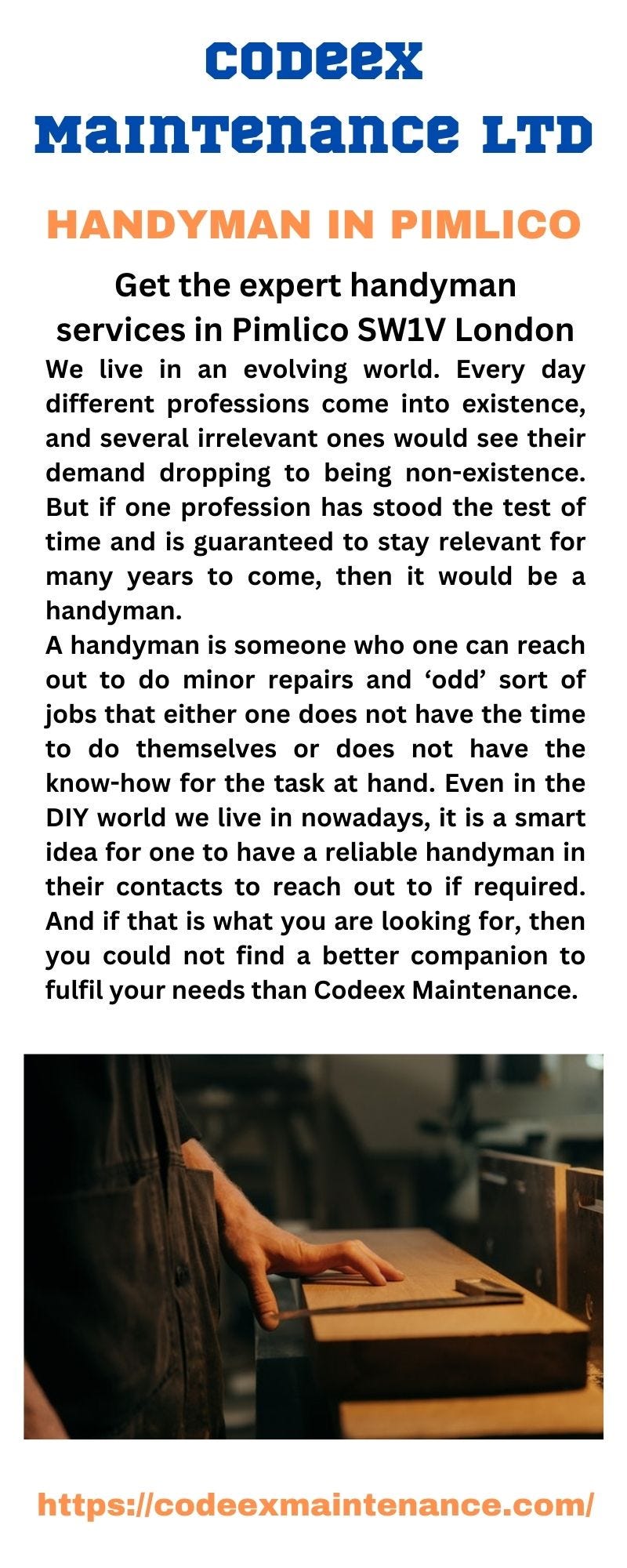 Handyman Pimlico Sw1v London | Codeexmaintenance.com - Codeexmaintenanc ...
