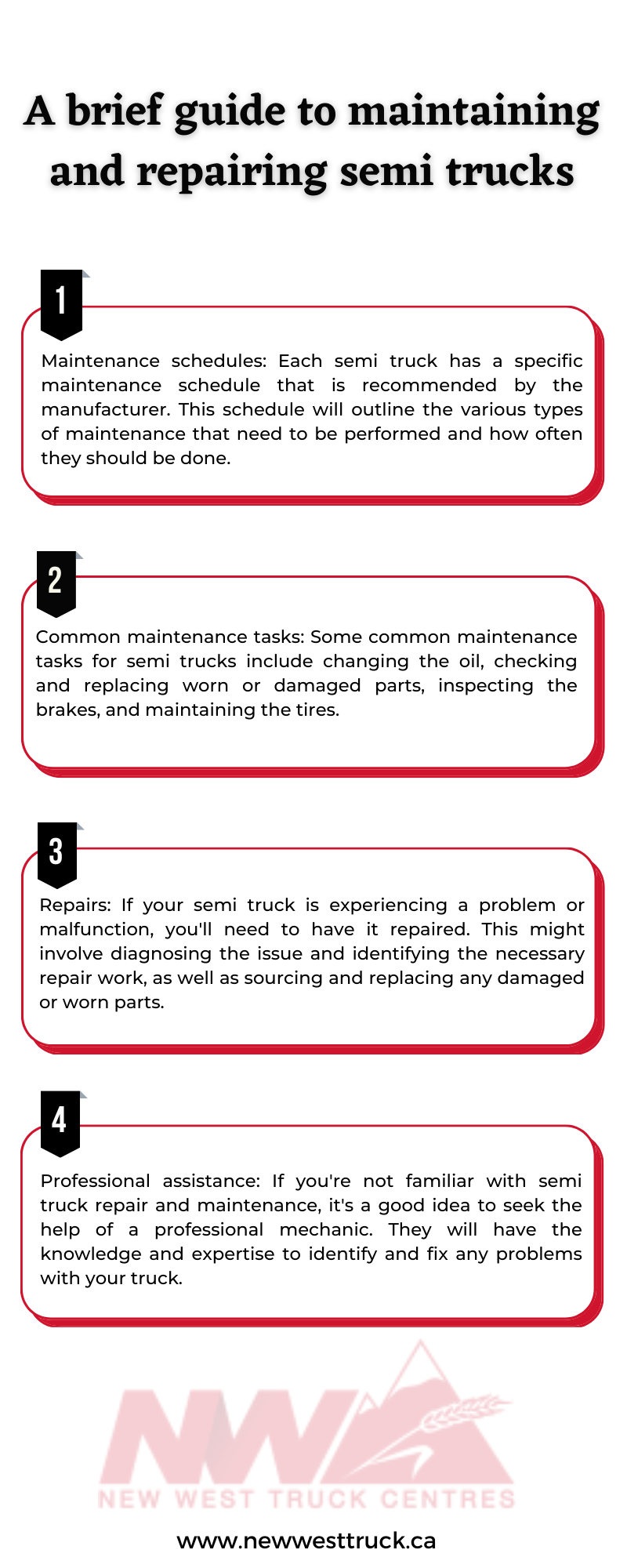 A Brief Guide to Maintaining and Repairing Semi Trucks - New West Truck ...