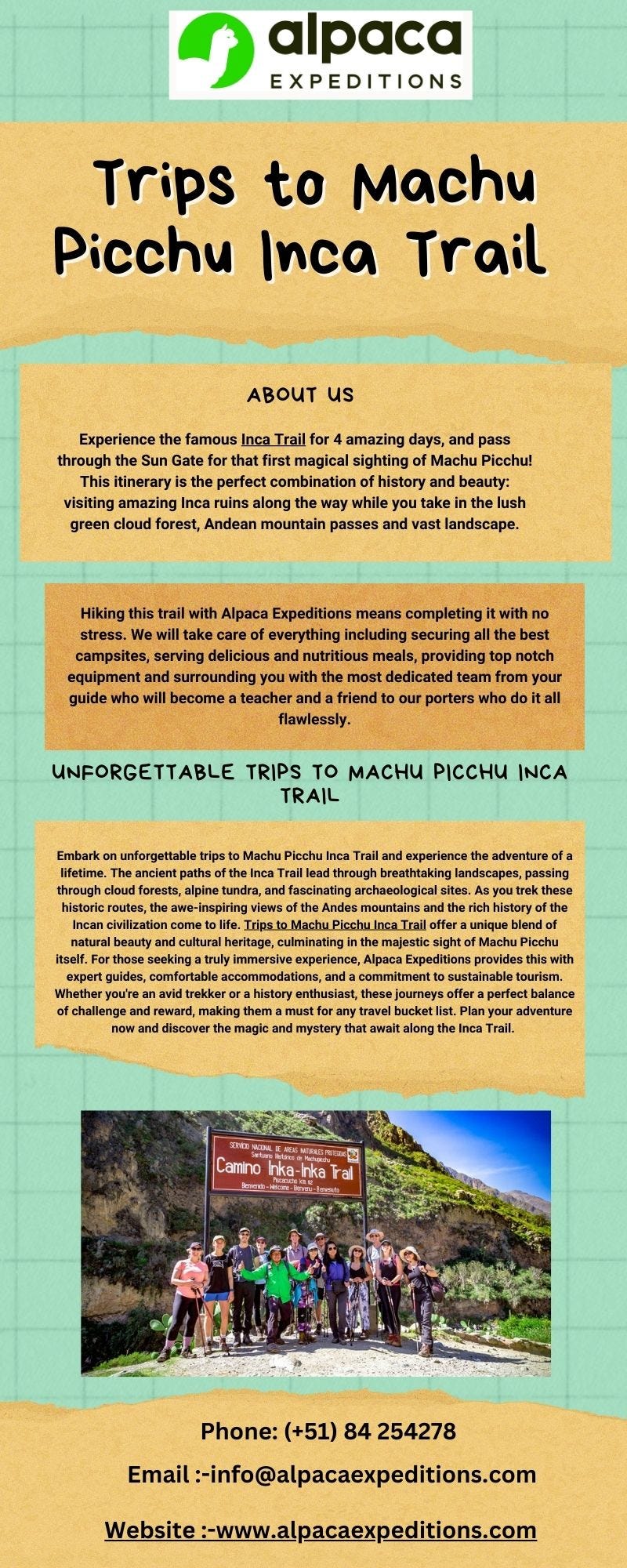 Unforgettable Trips to Machu Picchu Inca Trail | by Alpaca Expeditions ...