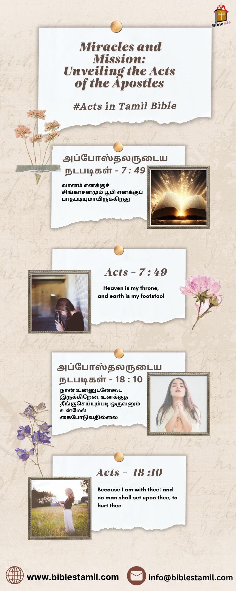 Bible தமிழ் Miracles and Mission: Unveiling the Acts in Tamil Bible of the Apostles - Bible ...