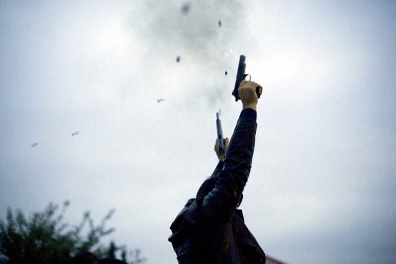Where will the bullets go if you start shooting into the air with a ...