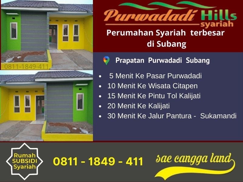 Ready Stock ! Perumahan Subsidi Subang | Purwadadi Hills | by ...