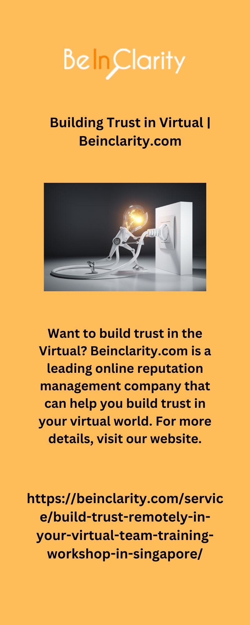 Building Trust in Virtual | Beinclarity.com - Beinclarity - Medium