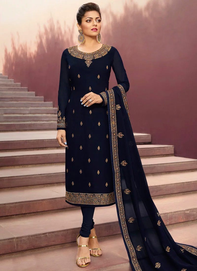 Latest Party-Wear Churidar Suits. Indian Churidar Suit. Churidar (also ...