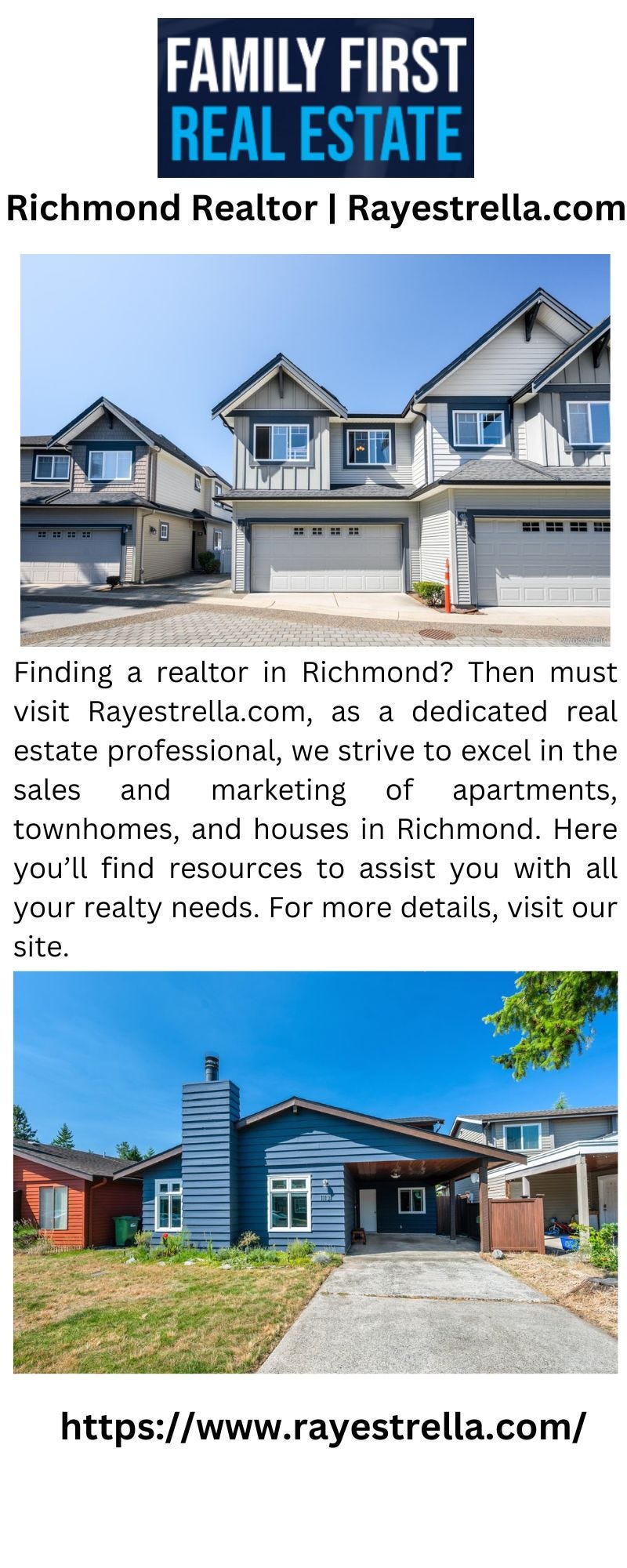 Richmond Realtor | Rayestrella.com - Family First Real Estate - Medium