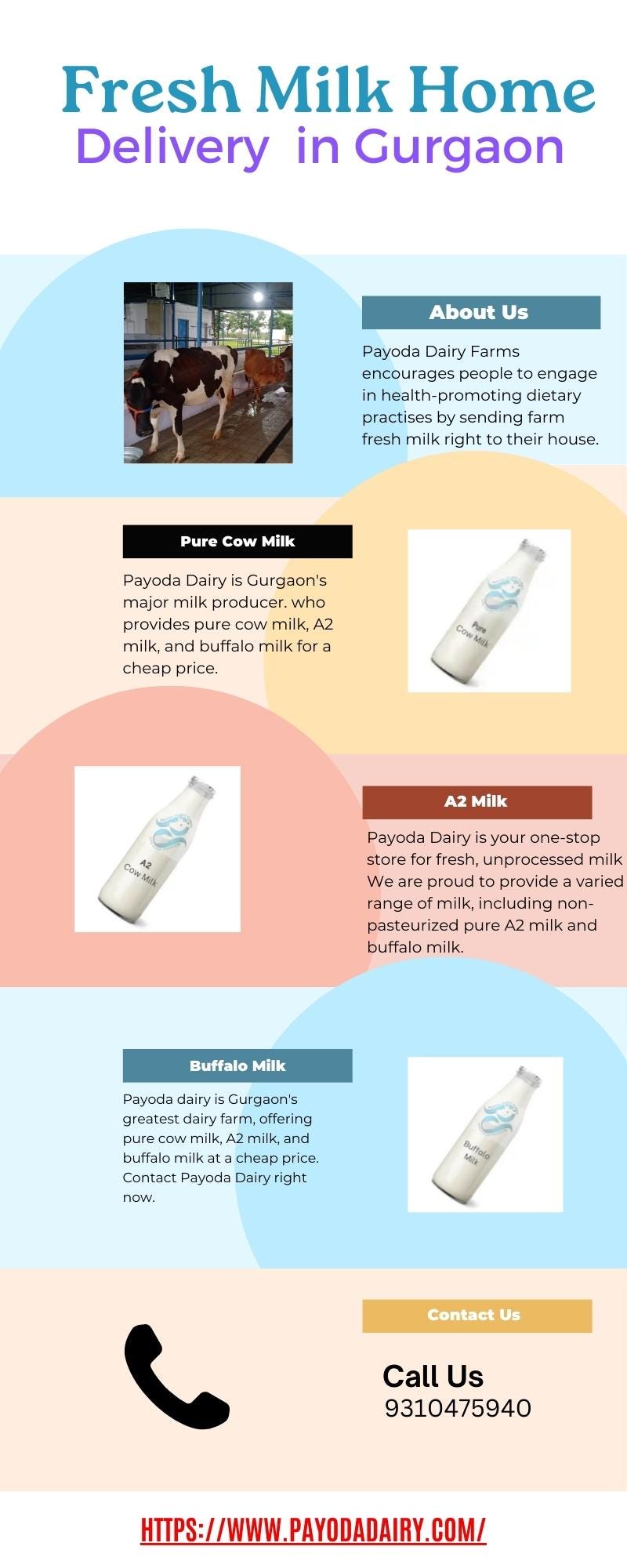 Fresh Milk Home Delivery in Gurgaon - Payodadairy - Medium
