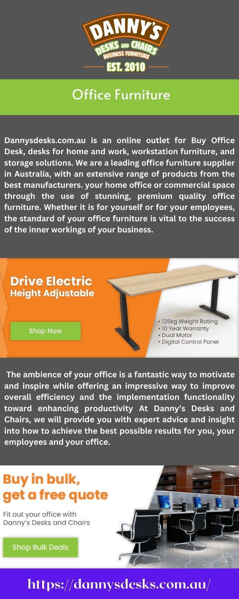 Online Office Desk | Dannysdesks.com.au - Danny's Desks and Chairs - Medium