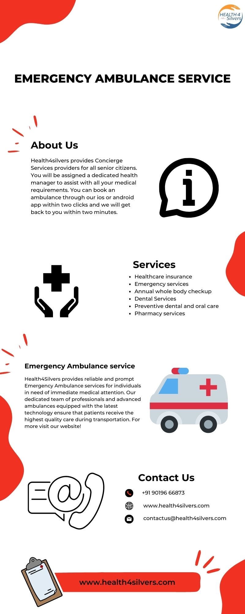 Emergency Ambulance Service - Health4 silvers - Medium