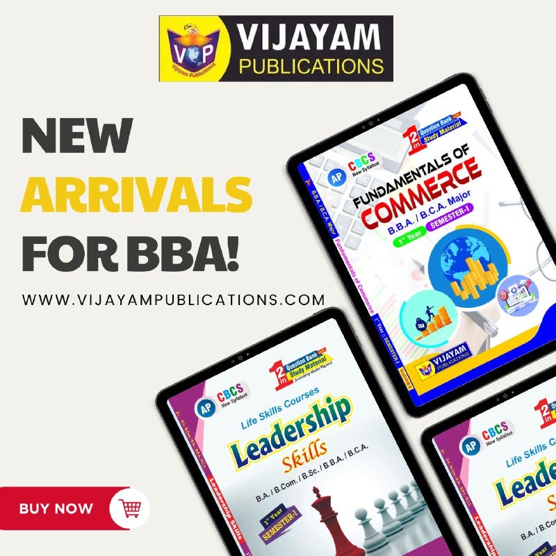 NEW ARRIVALS FOR BBA! - Vijayam Publications - Medium