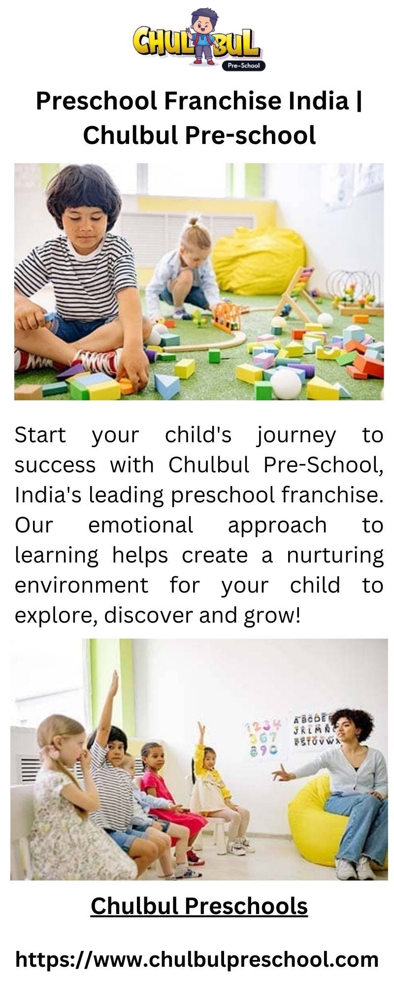 Preschool Franchise India | Chulbul Pre-school - Chulbul Preschools ...