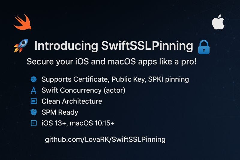 🔐 SwiftSSLPinning: Production-Ready SSL Pinning in Swift with Clean ...