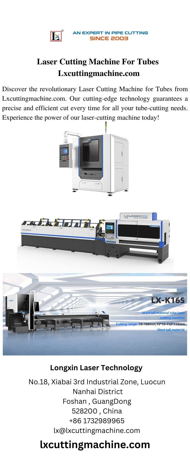 Laser Cutting Machine For Tubes | Lxcuttingmachine.com - Longxin Laser Technology - Medium