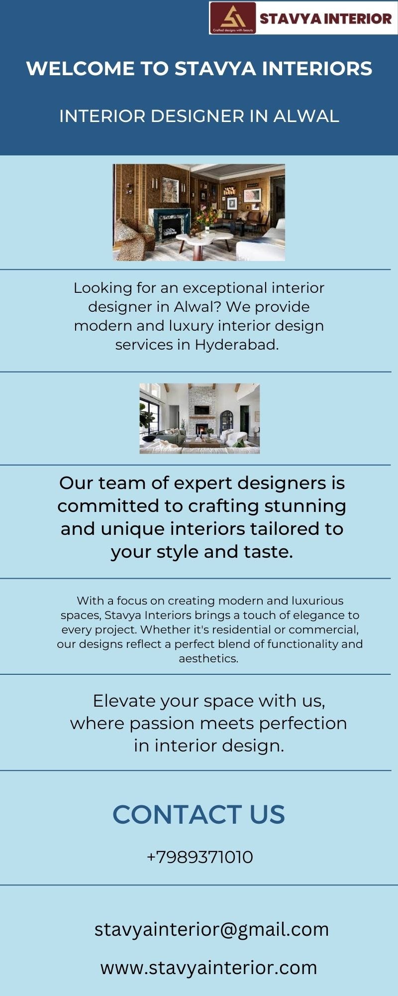 Interior Designer in Alwal at Stavya Interiors - Stavyainterior - Medium