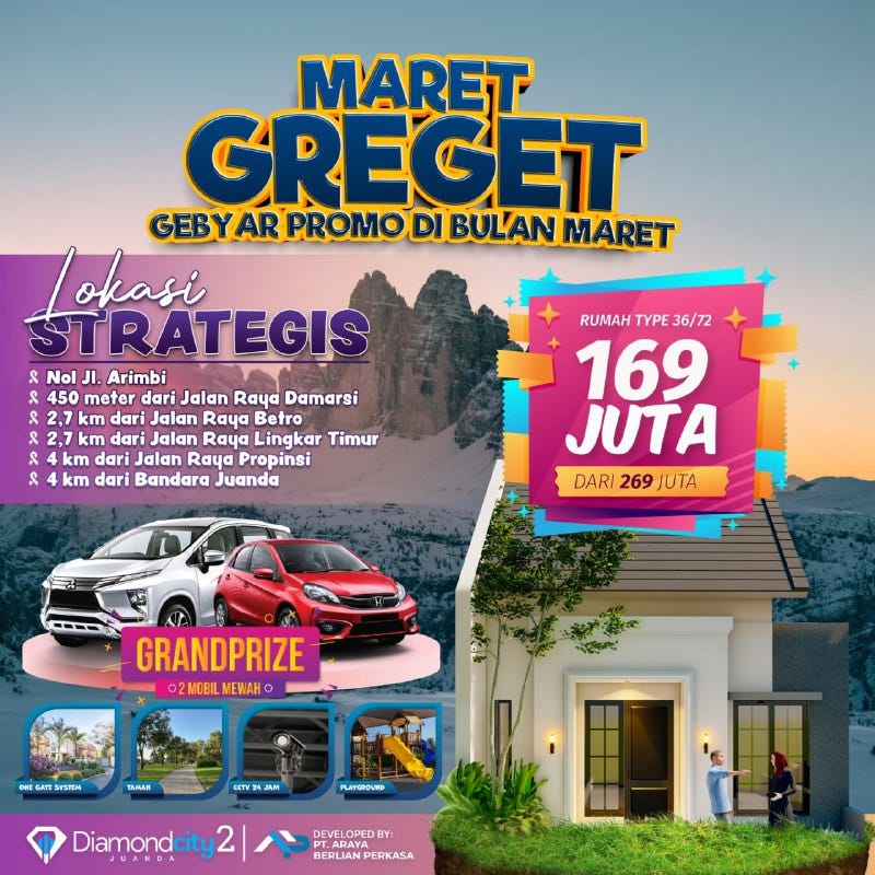 Dp Rumah Sidoarjo — ON MARET SALE! DIAMOND CITY JUANDA 2, Hunian Nyaman ...