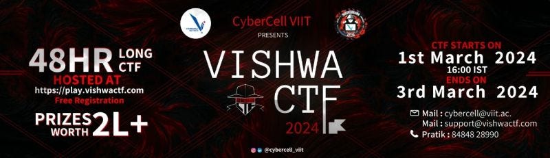 VishwaCTF 2024 Writeups. This is the write-up of the problems… | by Tarunna Sen | Medium