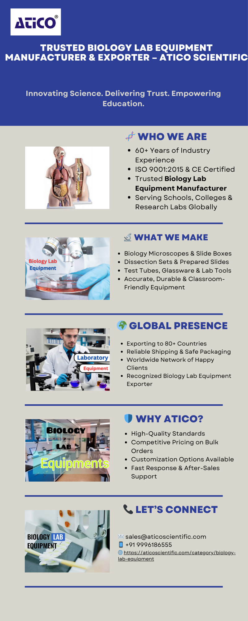 Biology Lab Equipment Manufacturer — ISO Certified - Atico Scientific ...