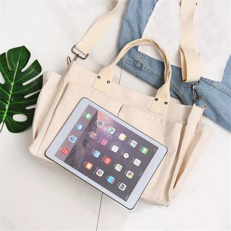 Custom tote bag kanvas. Totebag custom bahan blacu polos kanvas… | by ...