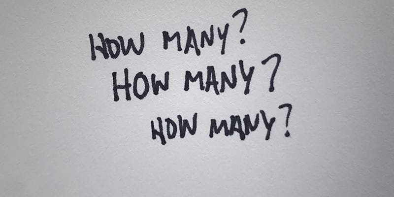 How Many - Not Poetry - Medium