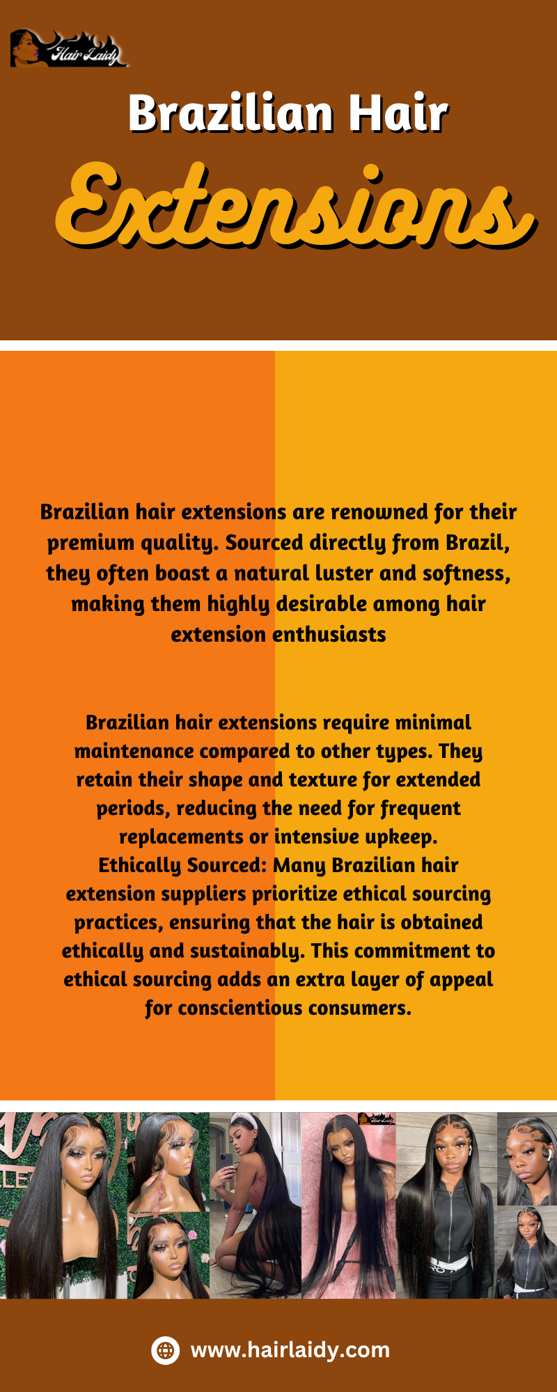 Brazilian Hair Extensions - Hair Laidy - Medium