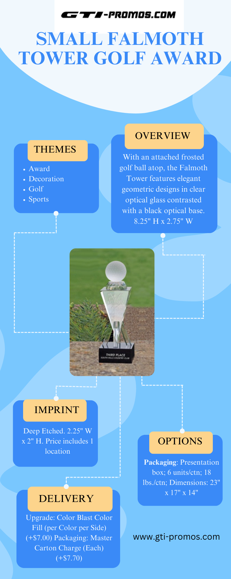Small Falmouth Tower Golf Award — GTI Promos - GTI Promos - Medium