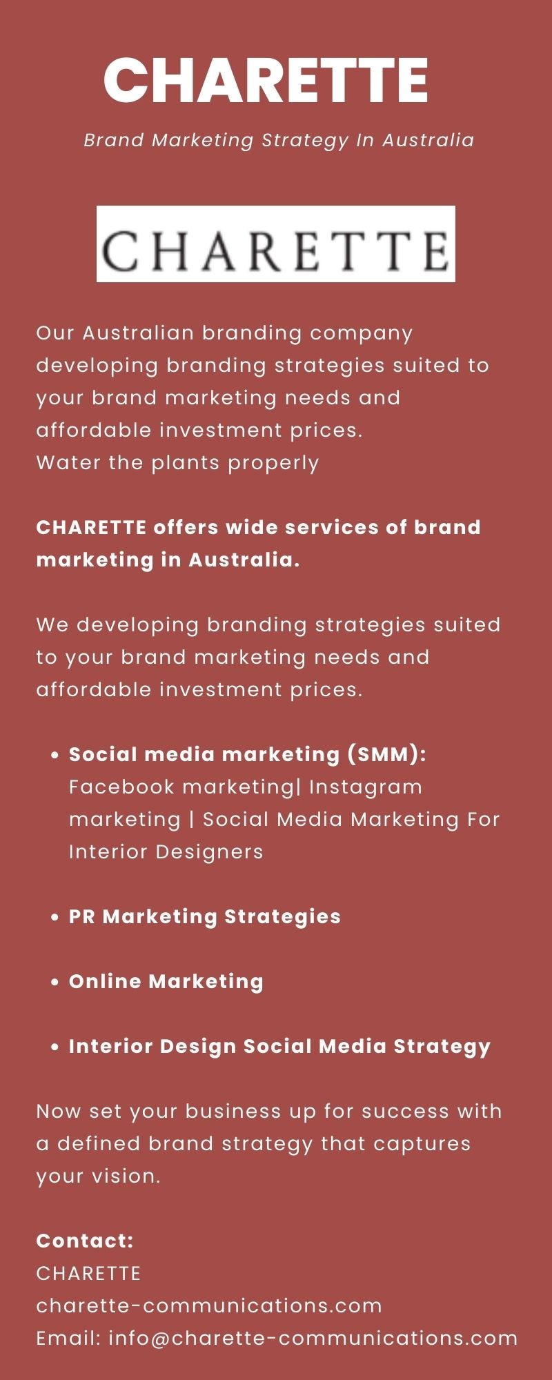 CHARETTE — Brand Marketing Strategy In Australia - CHARETTE - Medium