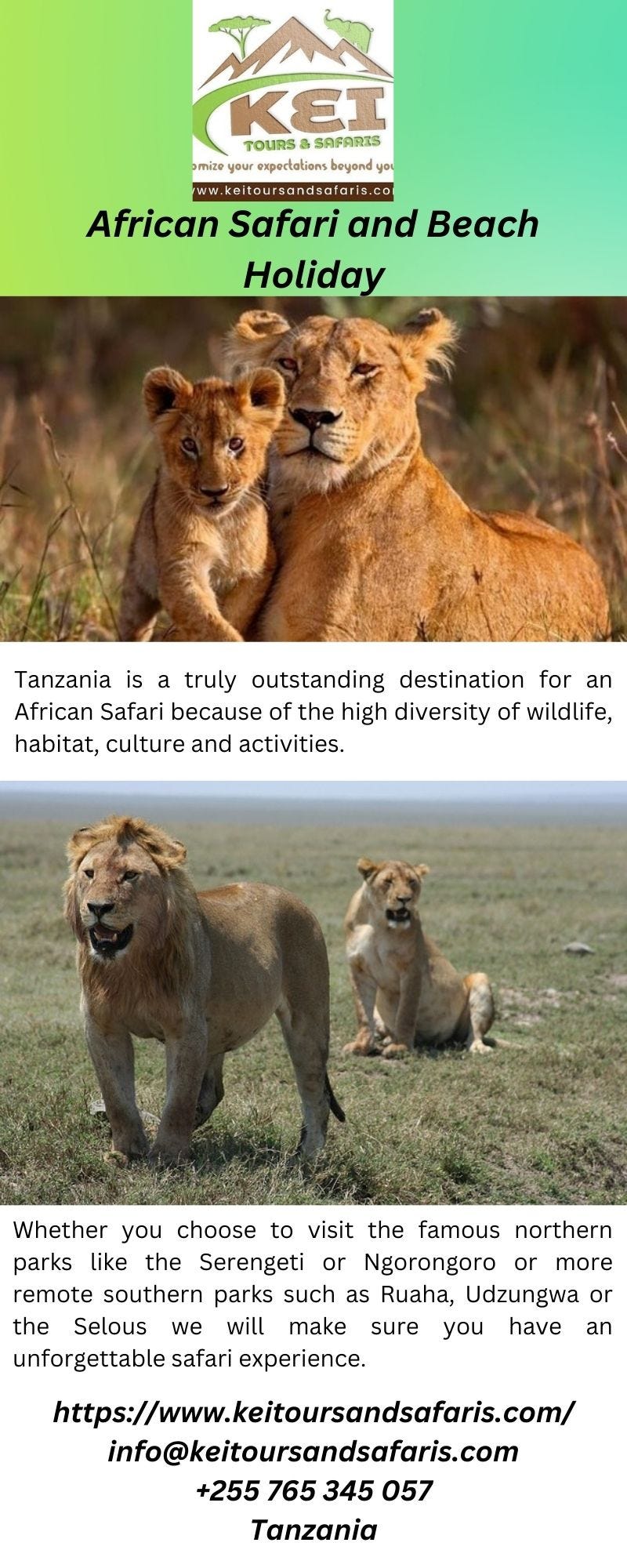 African Safari and Beach Holiday - EXTRAORDINARY AFRICAN SAFARI & TOURS ...