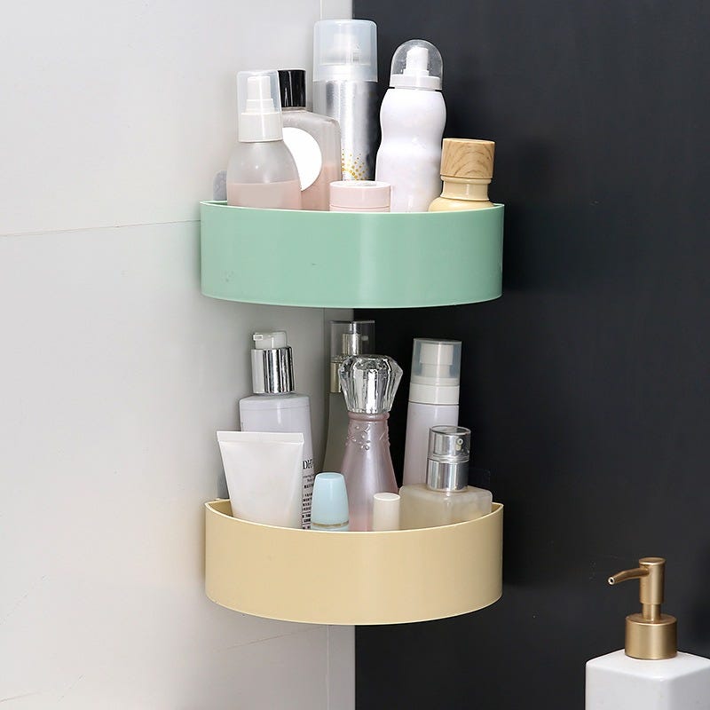 Triangle Shape Unbreakable Plastic Corner Shelf Basket | by mesho. shop ...