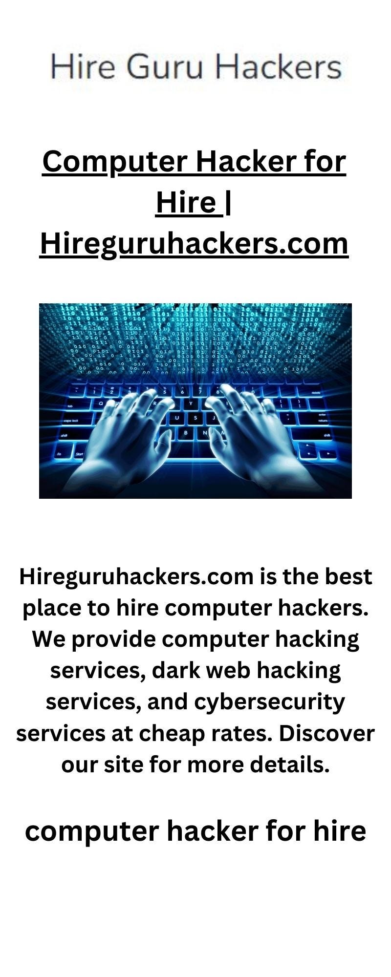 Computer Hacker for Hire | Hireguruhackers.com - professional Inc - Medium