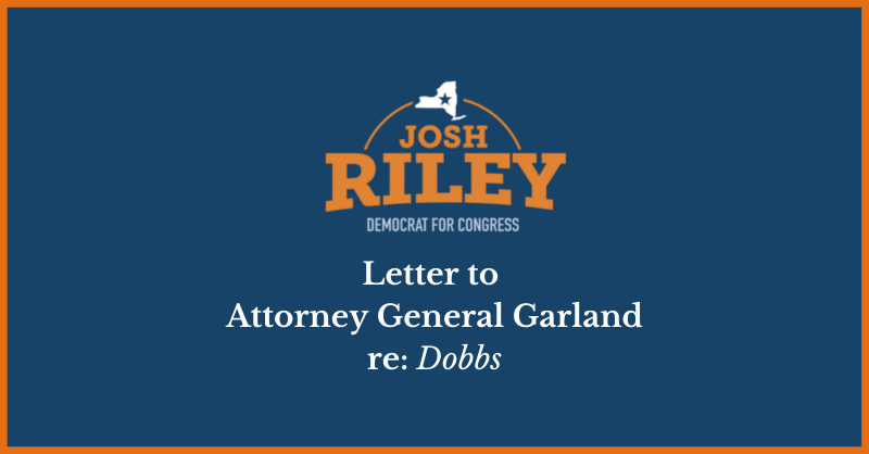 Letter to Attorney General Garland | by Josh Riley | Medium