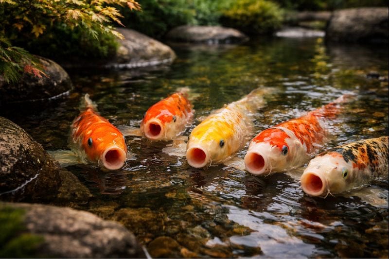 feeding a man’s ego is like feeding a pond full of koi fish with a ...