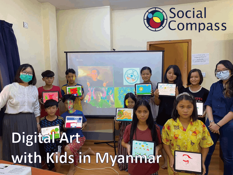 Draw Digital Arts with Kids in Myanmar | by SocialCompass | Medium