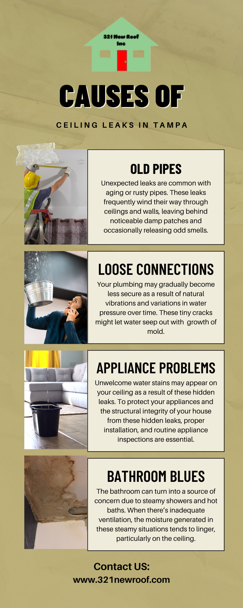 Causes Of Ceiling Leaks In Tampa - 321 New Roof Inc - Medium