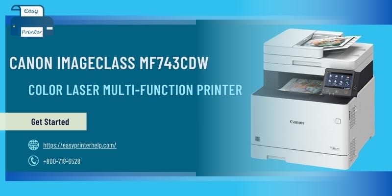 Canon imageCLASS MF743Cdw Color Laser Multi-Function Printer ...