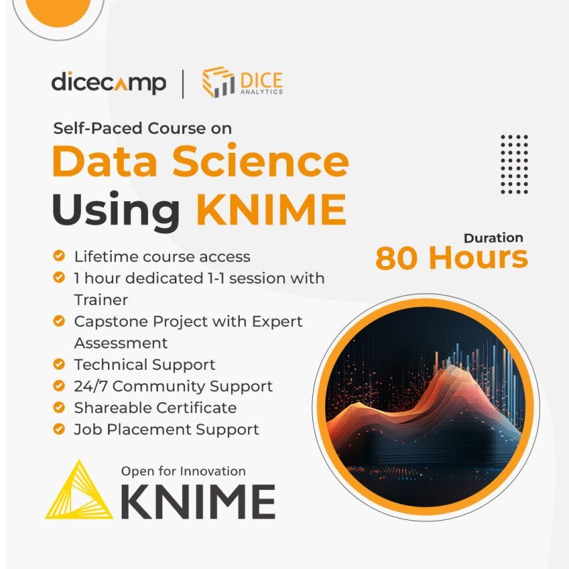 KNIME Course — Dicecamp Learn the Data Science Using KNIME by Drag and Drop Tool and be a Data ...