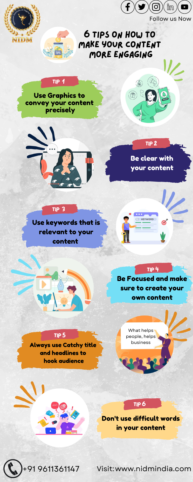 These are some 6 tips to create your content more engaging which help ...