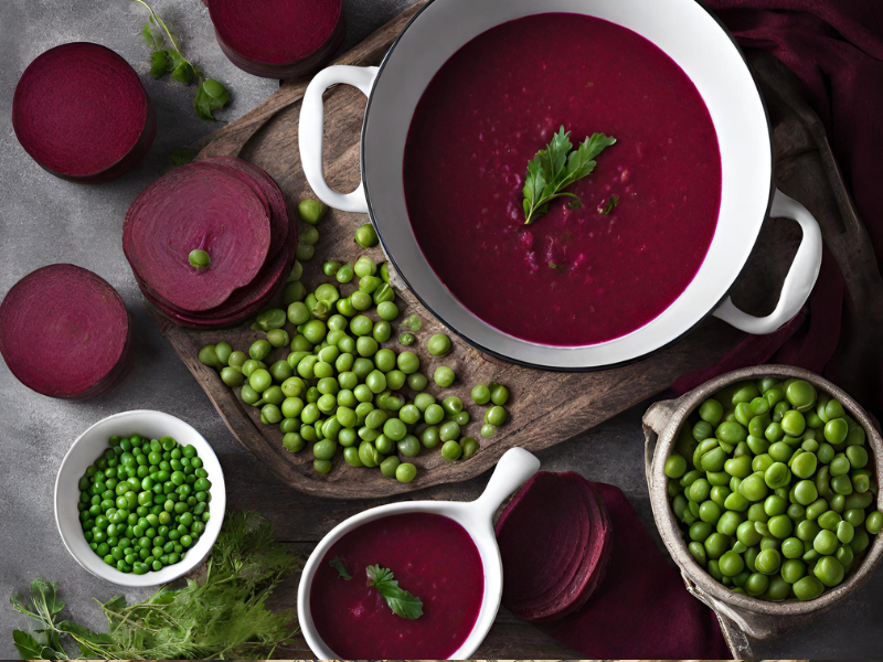 Beetroot and Green Pea Soup. Soup of Beetroots and Green Peas | by ...