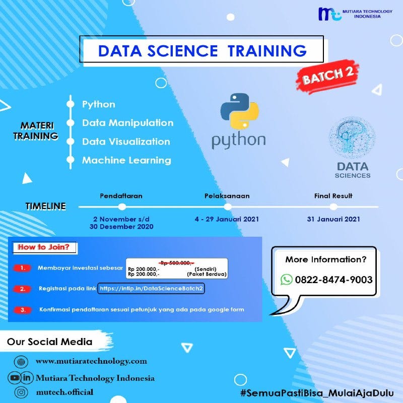 Data Science Training Bersama Mutiara Technology Indonesia | by Yunita ...
