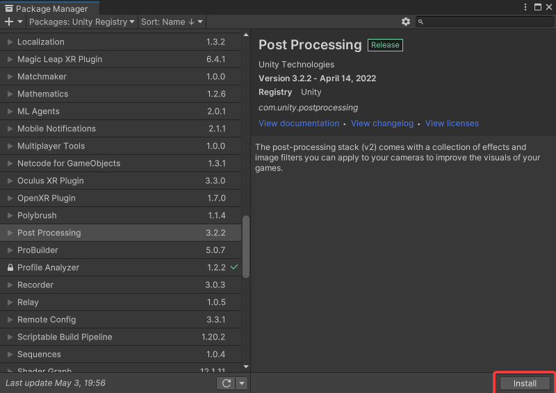 How to install Post Processing in Unity | by Timothy Janssen | Medium
