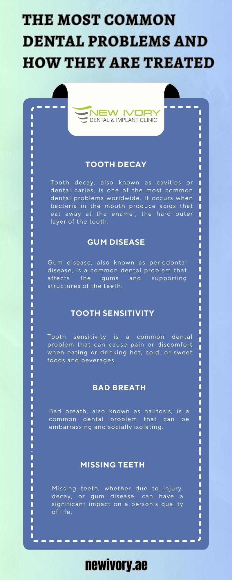 The most common dental problems and how they are treated - New Ivory ...