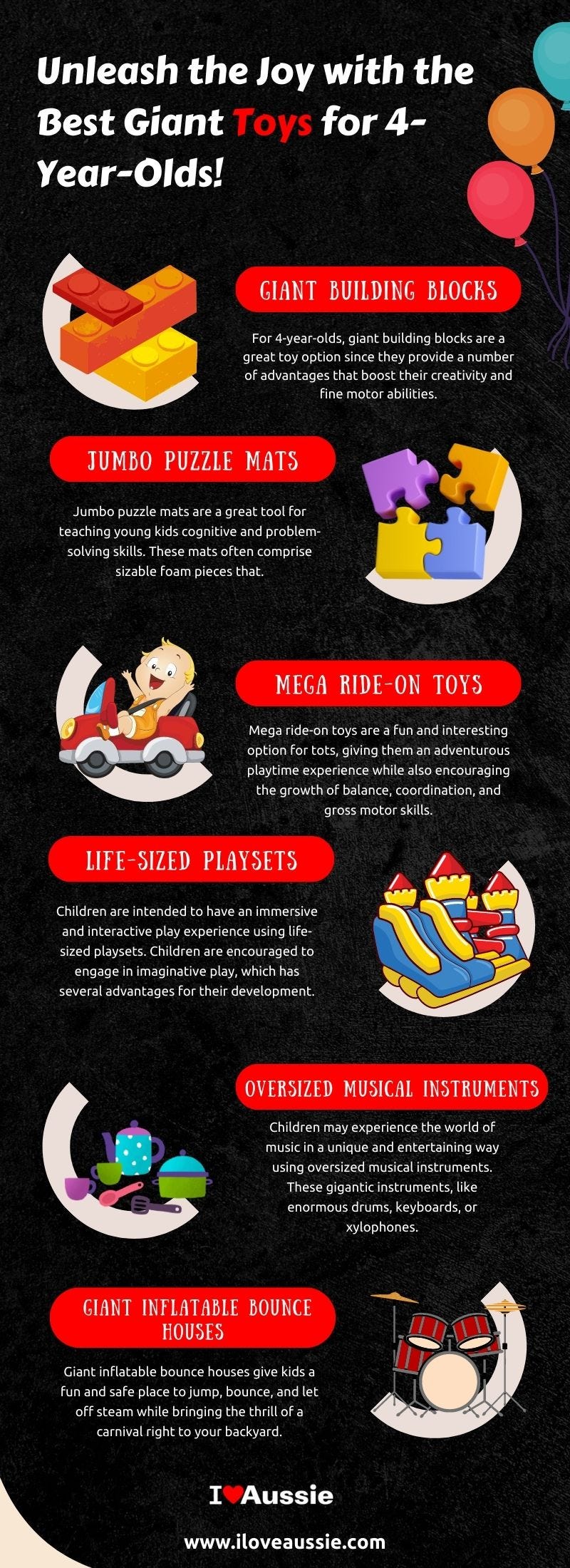 Best Giant Toys for 4 Year Olds - I Love Aussie - Medium