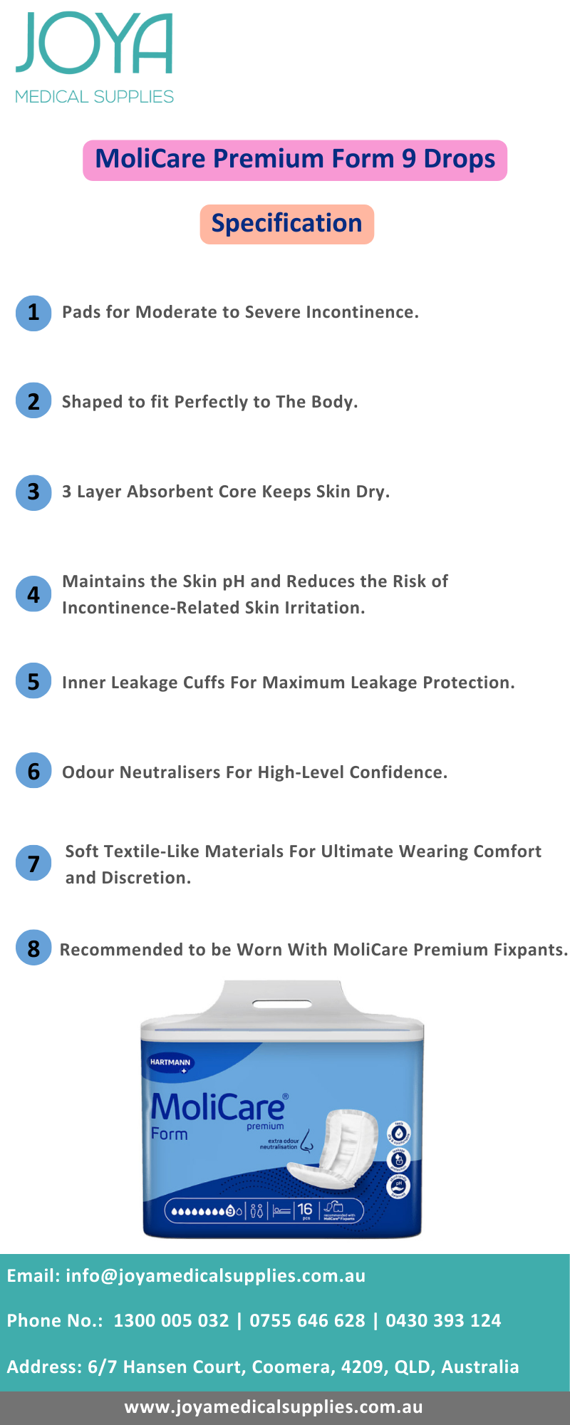 MoliCare Premium Form 9 Drops Australia — Joya Medical Supplies - Joya Medical Supplies - Medium