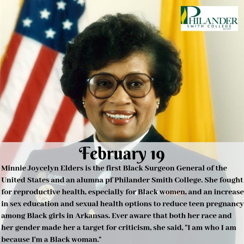 February 19: Minnie Joycelyn Elders | by Autumn A. Arnett | Medium